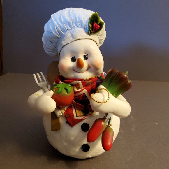 Source Unknown | Holiday | Vintage Chef Snowman Figurine | Poshmark